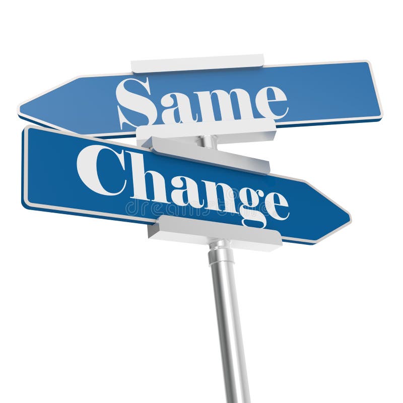 Change Vs Same Switch Toggle Lever Turn On Words Stock Illustration ...