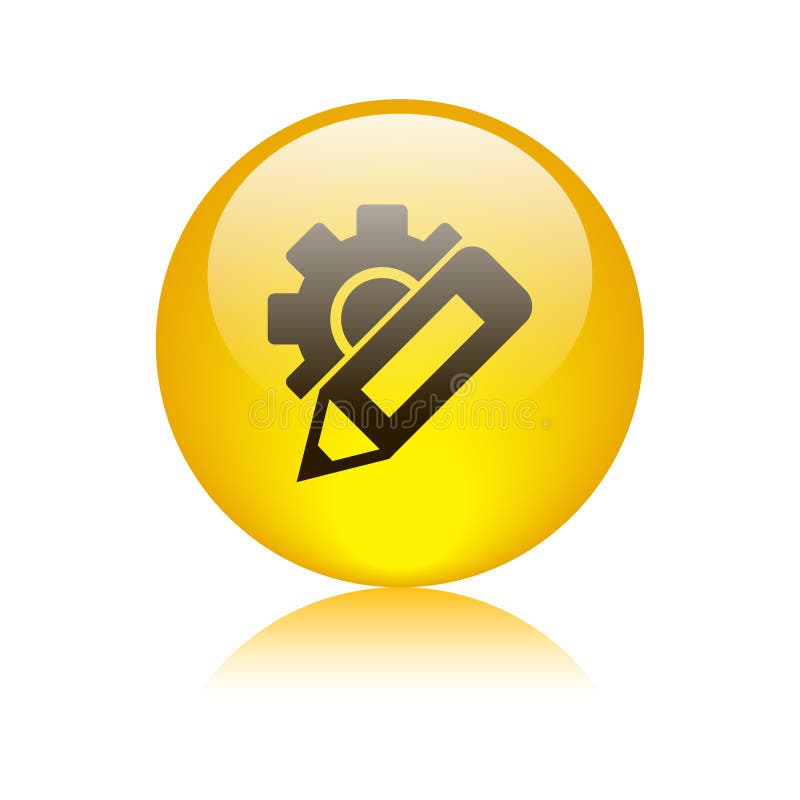 Settings Icon Web Button Pink Stock Illustration - Illustration of ...