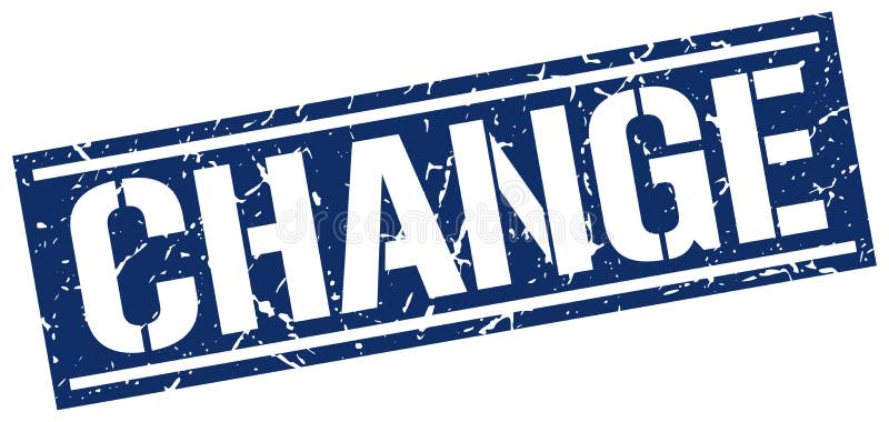 Change square grunge stamp stock vector. Illustration of grungy - 90475462