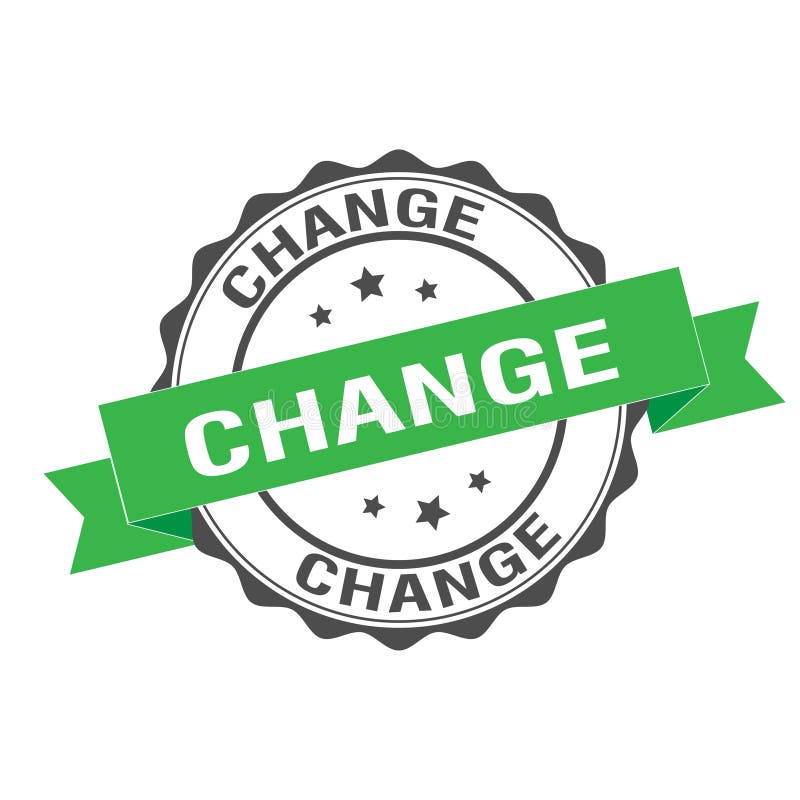 Change stamp illustration stock vector. Illustration of vector - 106285052