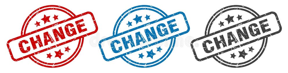 Change Stamp. Change Round Isolated Sign Stock Vector - Illustration of ...