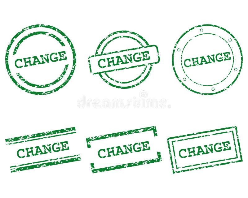 Change stamps stock vector. Illustration of orange, rubber - 170176492