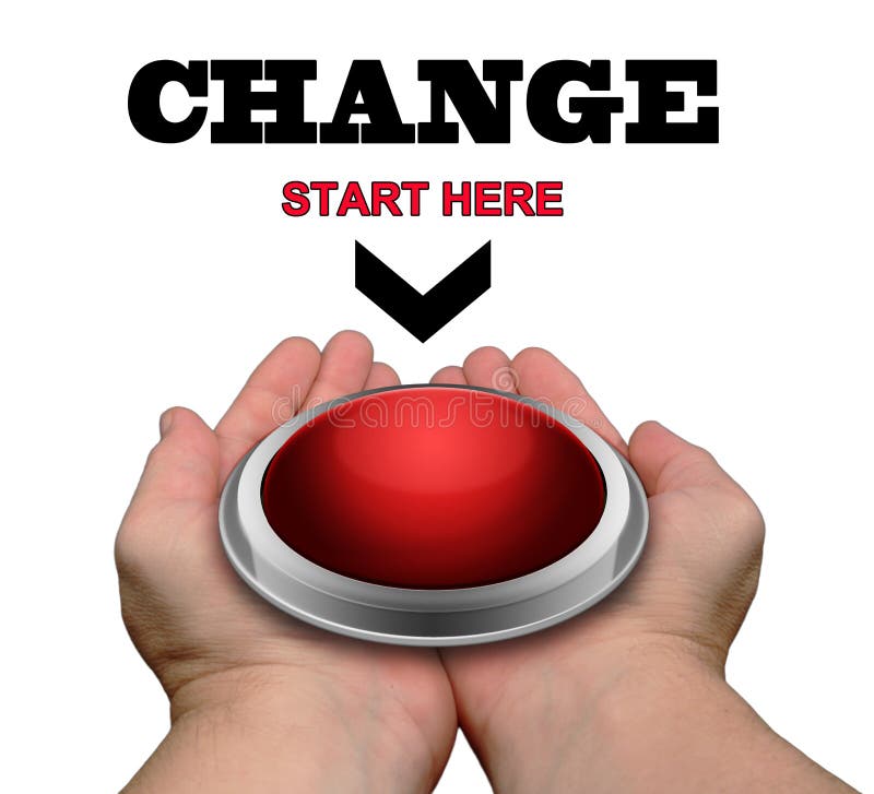 Change - Start Here Button stock illustration. Illustration of ...