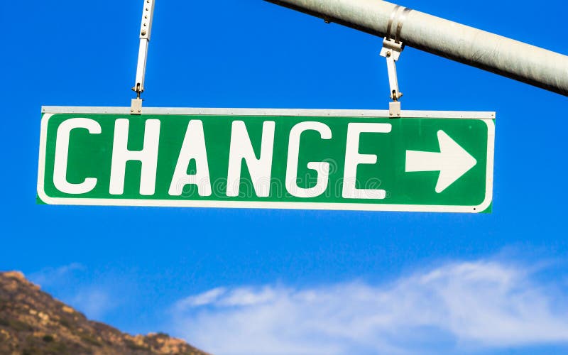 Change Street Sign stock image. Image of road, destination - 50309833