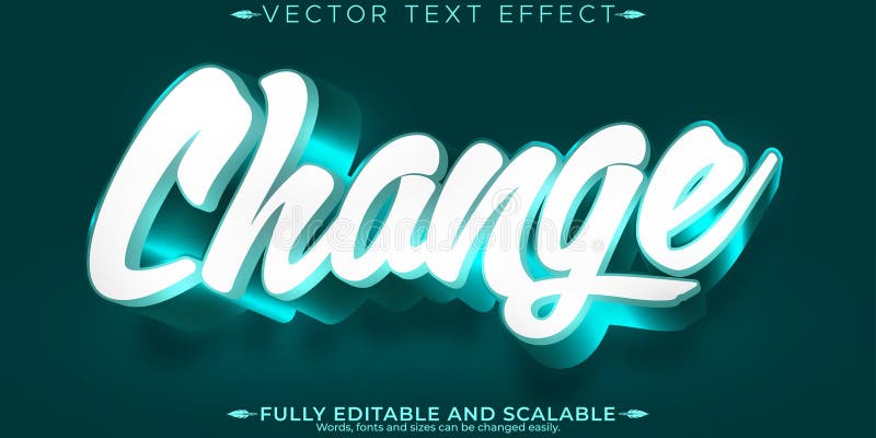 Change Text Effect, Editable Modern Creative Text Style Stock Vector ...