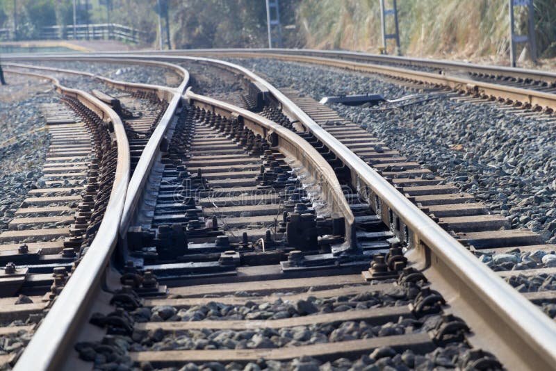 Change of train tracks stock image. Image of industry - 165205345