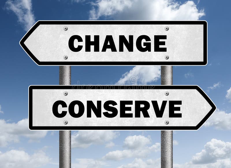Change versus Conserve stock image. Image of innovation - 261880623