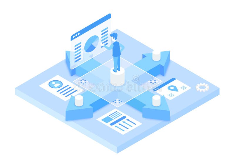 Change the Way Your Work Isometric Vector Illustration Stock Vector ...