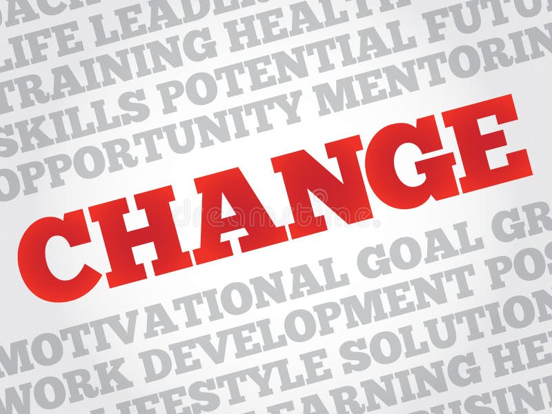 Change word cloud stock illustration. Illustration of business - 205291641