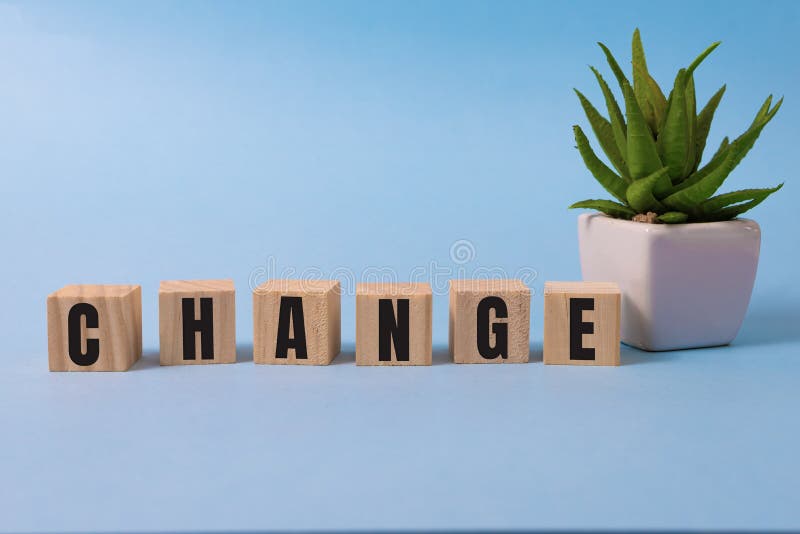 Change Word Concept on Blue Background, Strategy Sign Stock Image ...