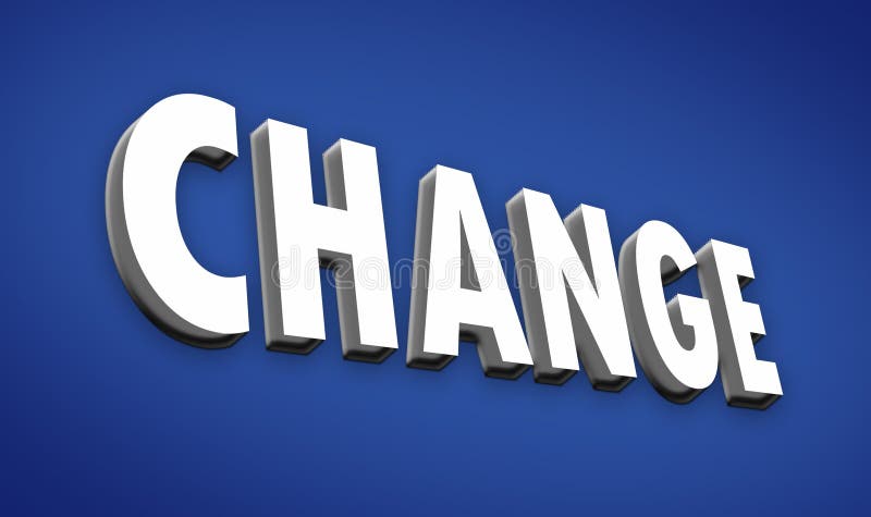 CHANGE - Word Concept Illustration in 3D Stock Illustration ...