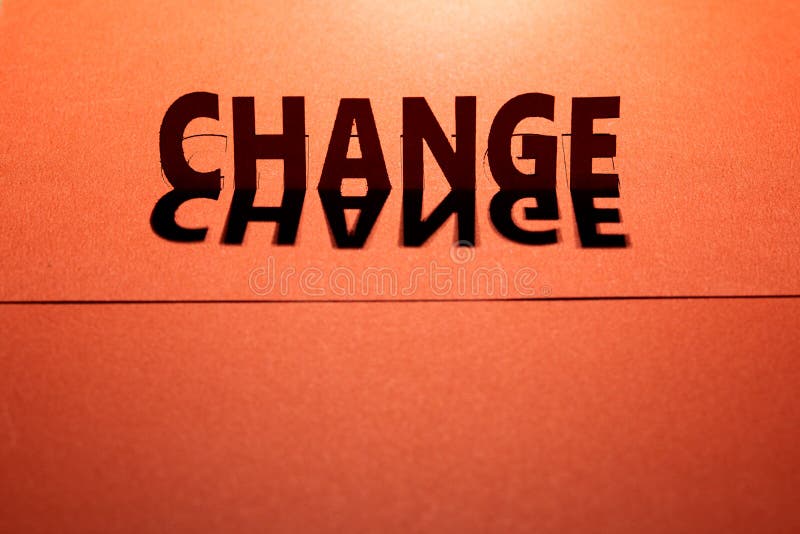 Change Word Cutting and Standing from Paper Stock Photo - Image of idea ...