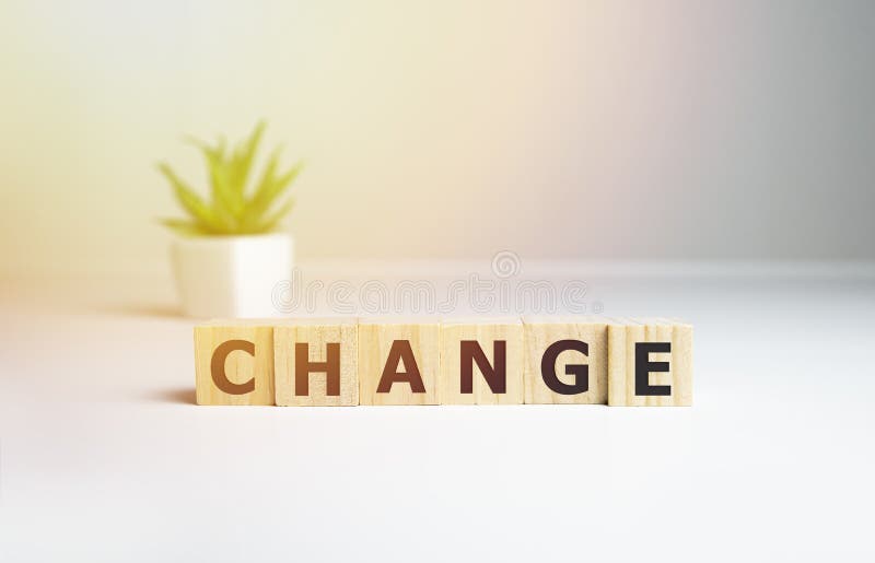CHANGE Word Made with Building Blocks, Business Concept Stock Photo ...