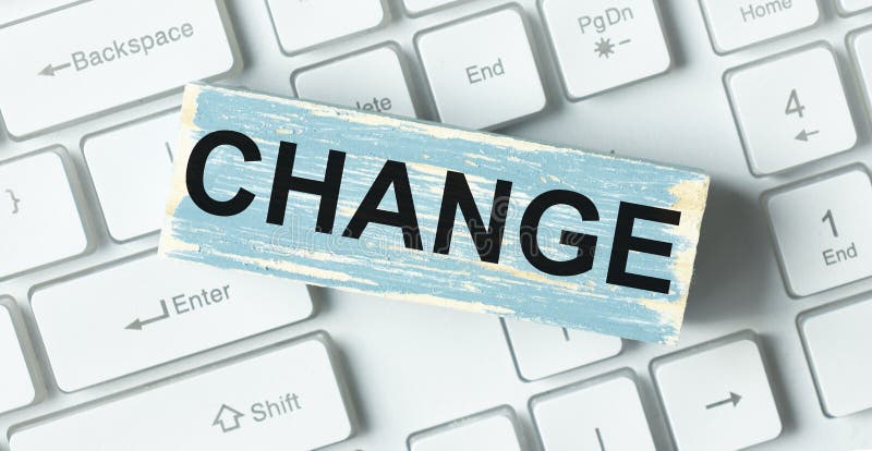 Change Word Made with Wooden Block Stock Image - Image of successful ...