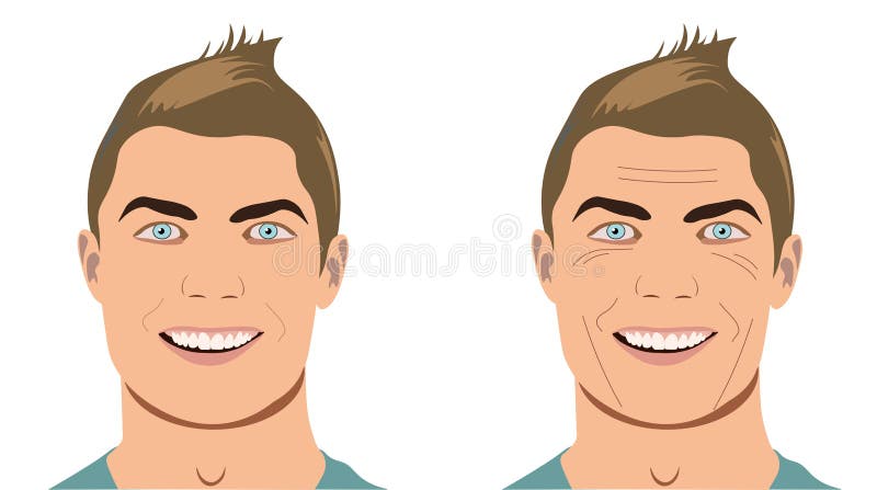 Change from a Young Boy into a Man, Vector Illustration Stock Vector ...