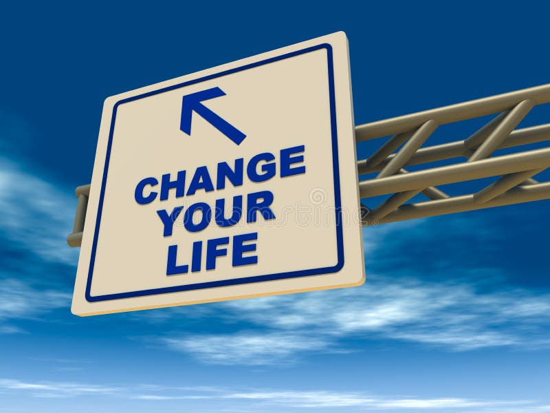 New Life Or Old Change Street Signs Stock Vector - Illustration of road ...