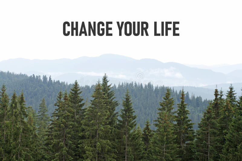 Change Your Life is Shown Using the Text Stock Photo - Image of concept ...