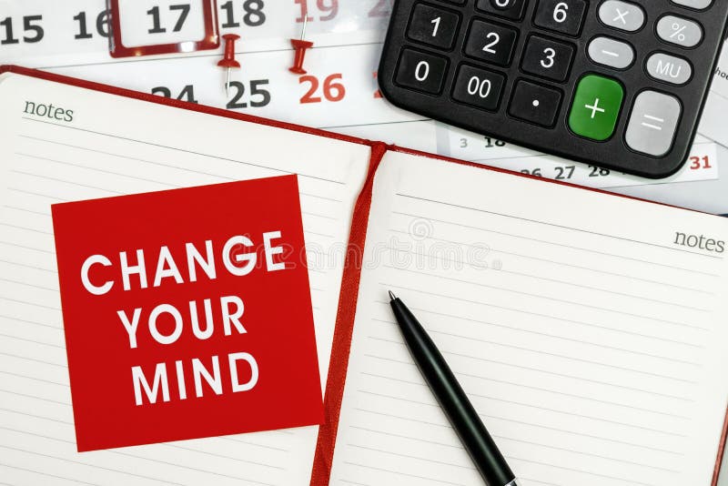 Change Your Mind - Concept of Text on Sticky Note. Work and Study ...