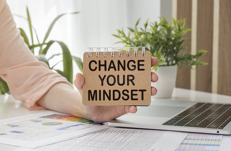 Change Your Mindset Text Written on Notebook Stock Photo - Image of ...