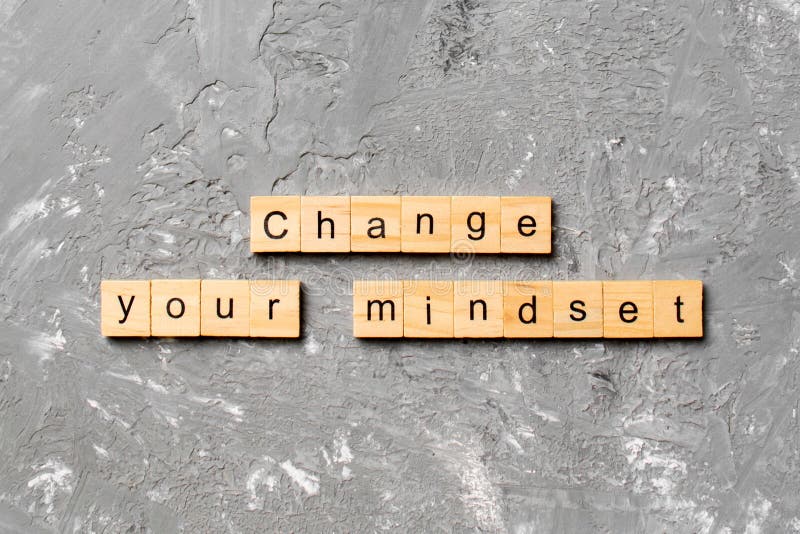 Positive Mindset Word Written on Wood Block. Positive Mindset Text on ...