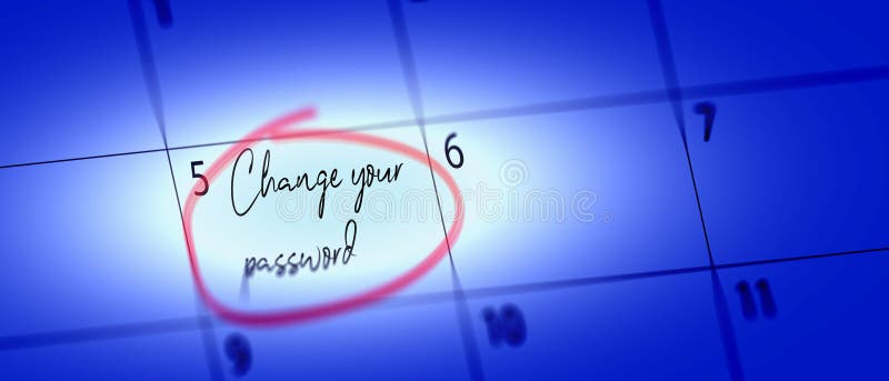 Change Your Password Every Month Stock Photo - Image of month, detail ...