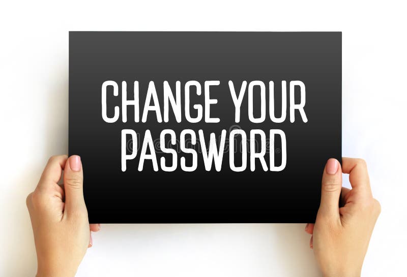 Change Your Password Text on Card, Concept Background Stock Photo ...