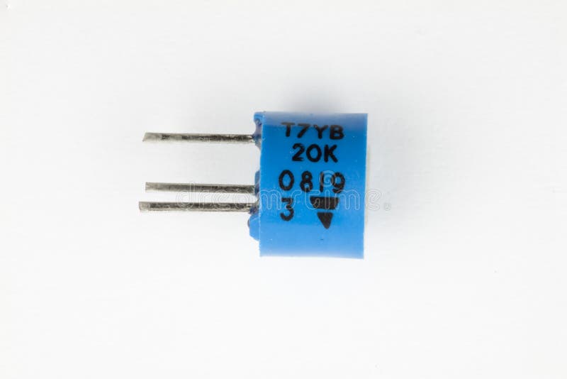 Changeable resistor stock image. Image of blue, numbered - 14115067
