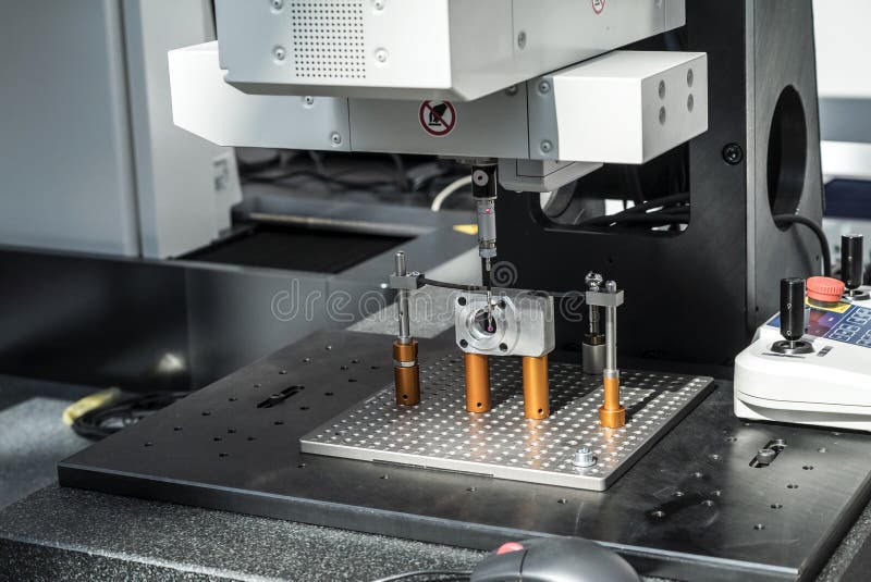Automated CMM scanning stock image. Image of surface - 155279399