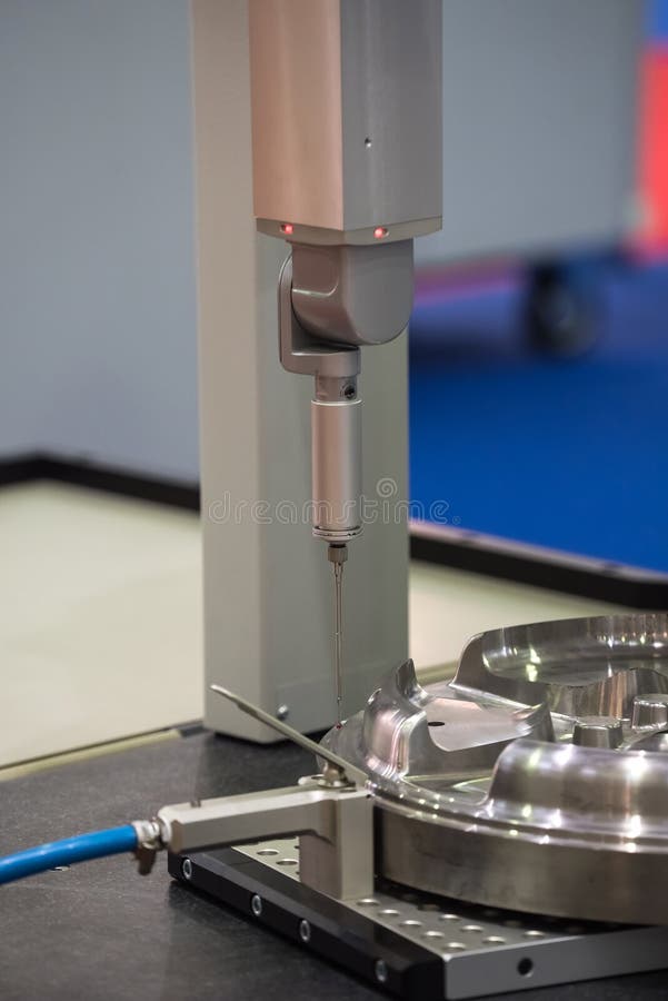 Automated CMM scanning stock image. Image of surface - 155279399