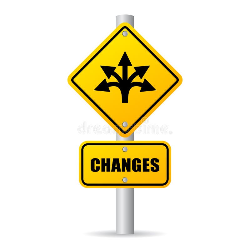 Change ahead sign stock illustration. Illustration of beware - 17301917