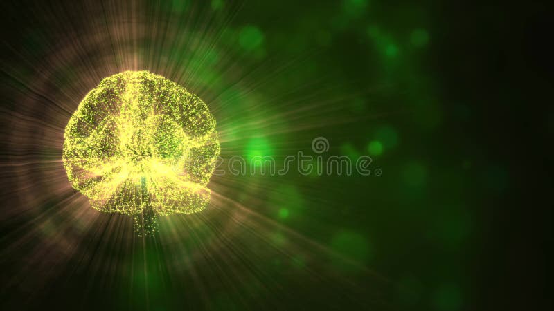 Changes in Brain. Abstract Animation of Human Brain Changing Colours ...