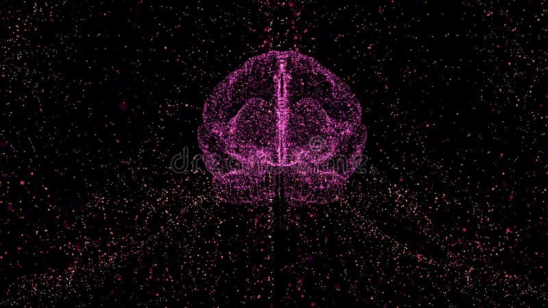 Changes in Brain. Abstract Animation of Human Brain Changing Colours ...