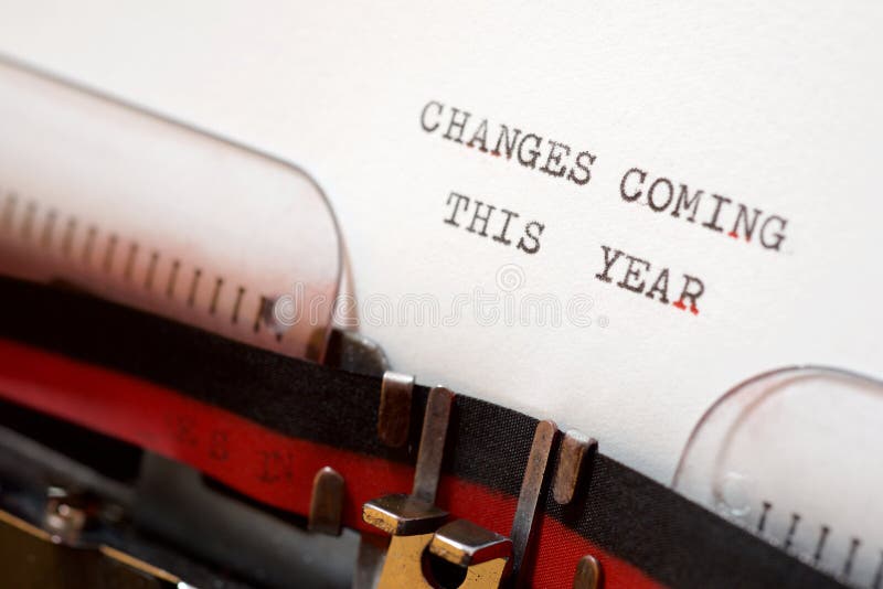 Changes coming this year stock image. Image of vintage - 204215233