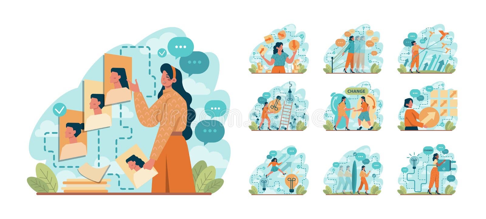 Metaphor for Transformation, Change. Modification, Development Icon ...