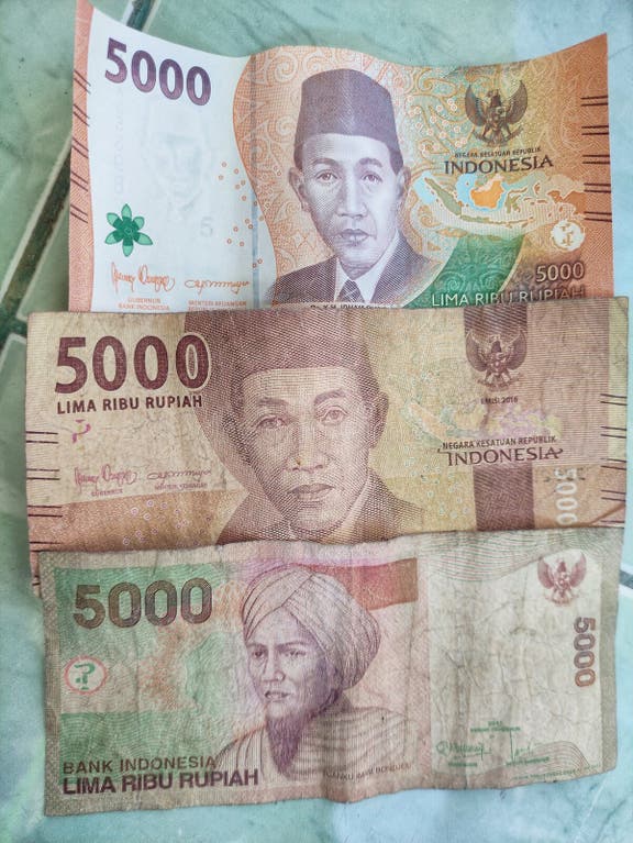 Changes in Indonesian 5000 Rupiah Denominations from 2012, 2016 and ...