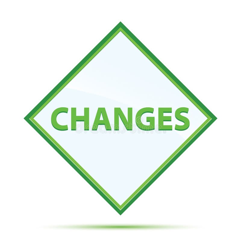 Changes Modern Abstract Green Diamond Button Stock Illustration ...