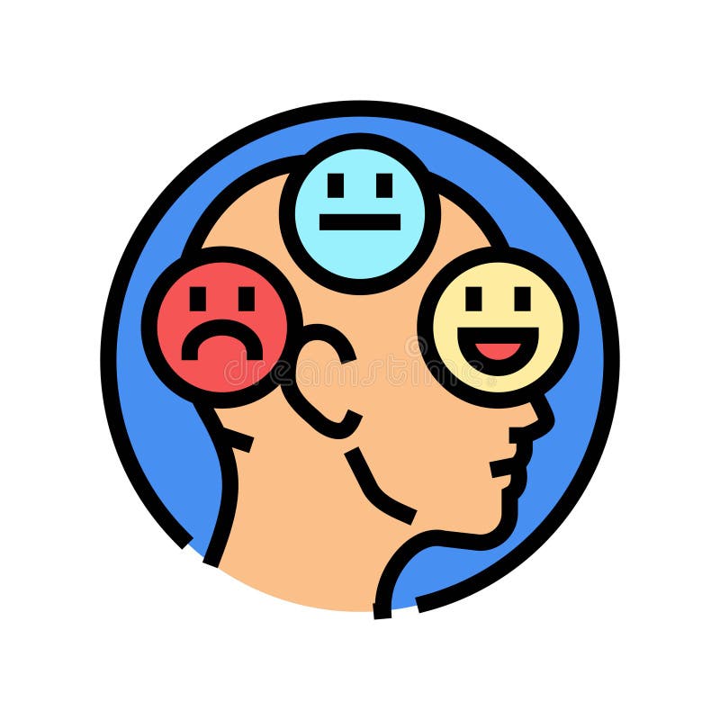Changes Mood Behavior Disease Symptom Color Icon Vector Illustration ...