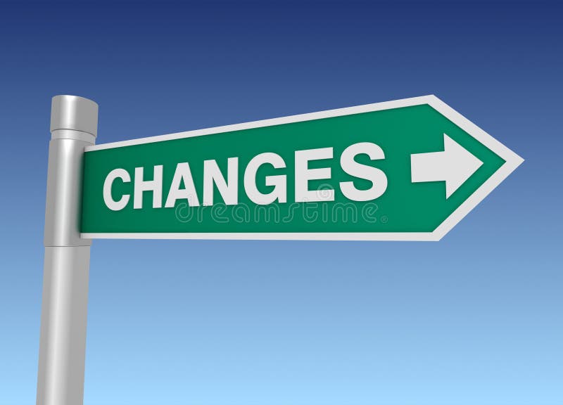 Business Changes Sign Concept 3d Illustration Stock Illustration ...