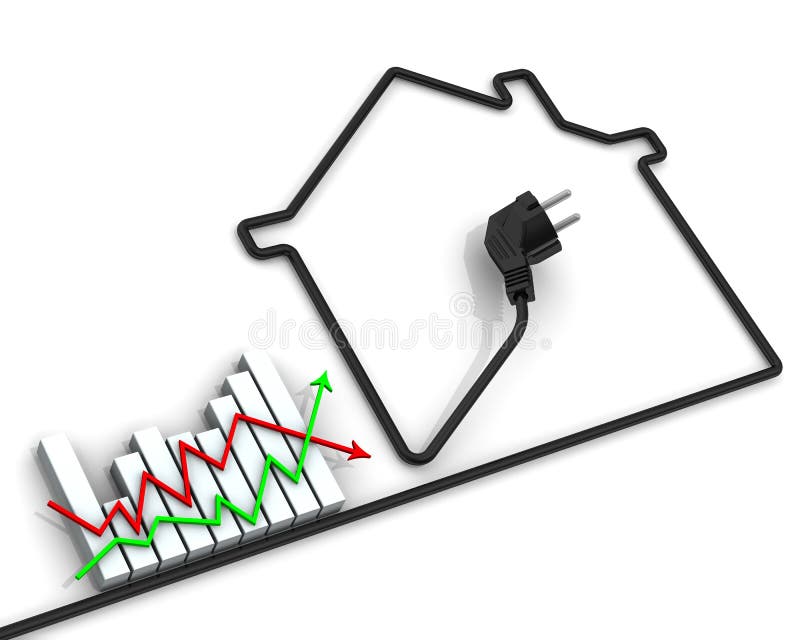 Changes in Tariffs for Electricity. Concept Stock Illustration ...