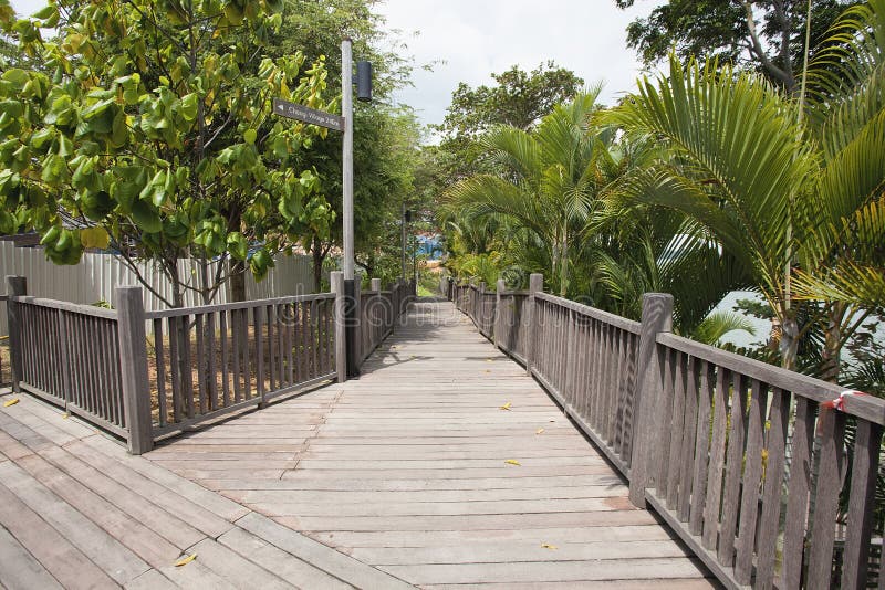 Changi Point Boardwalk stock image. Image of railings - 37986837