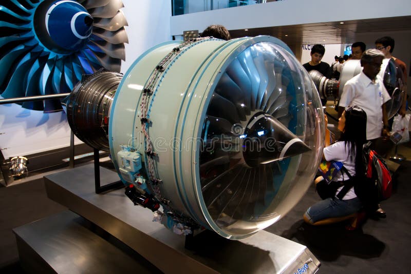 Changi, Singapore - Feb 6,2010 : Rolls-Royce Engine Editorial ...