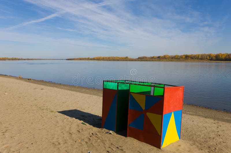 Changing booth stock photo. Image of water, beach, horizon - 11773122