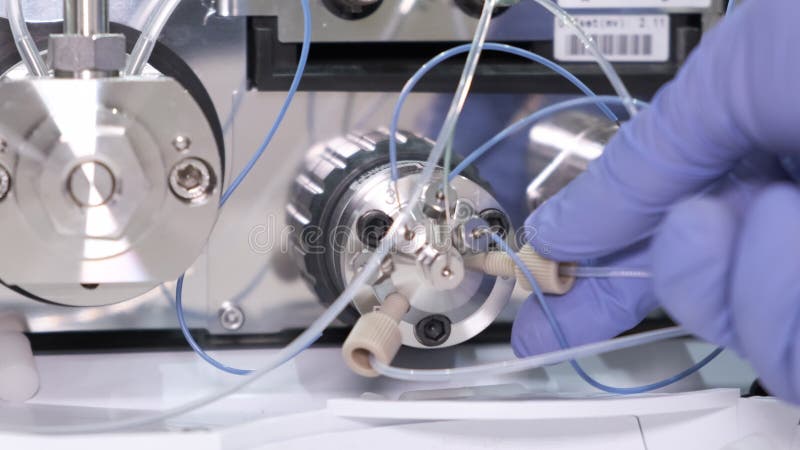 Changing of Capillaries on the Purge Valve. Binary Pump of HPLC System ...