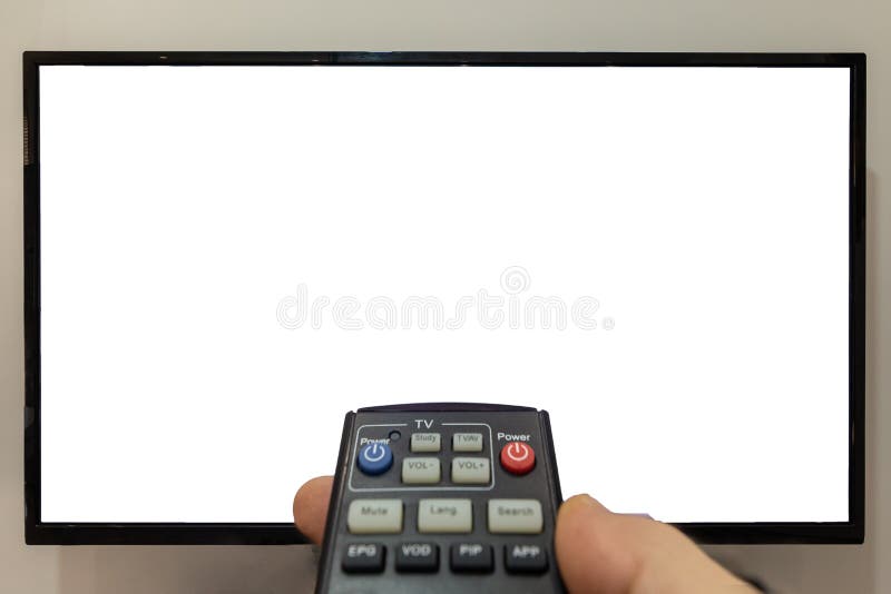 Changing the Channels on a TV Concept Stock Image - Image of human ...