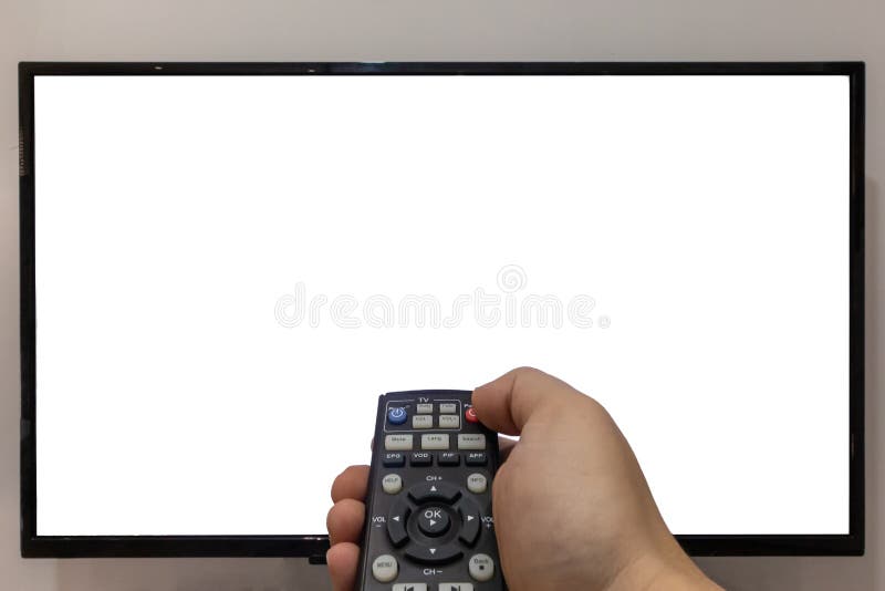 Changing the Channels on a TV Concept Stock Photo - Image of button ...