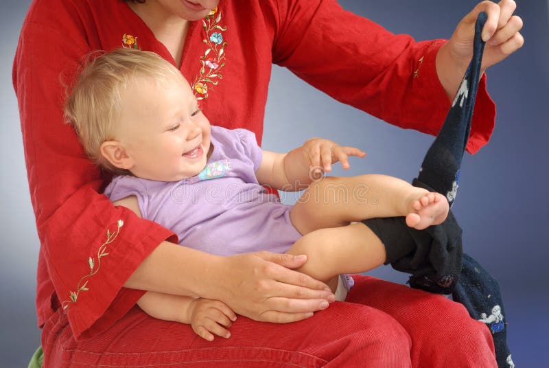 Changing clothes stock photo. Image of laugh, mammy, child - 6599634