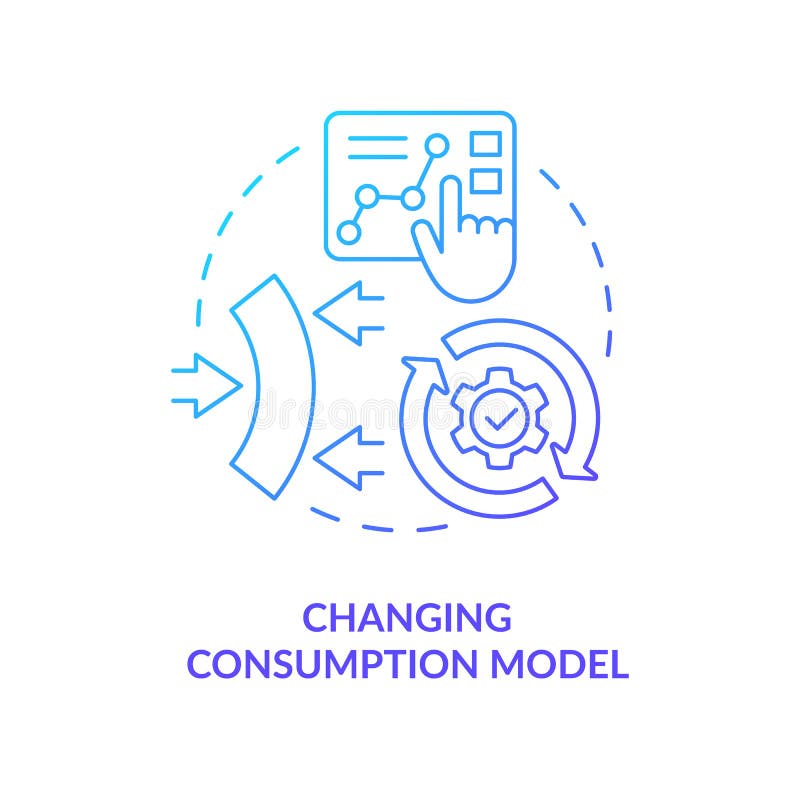 Changing Consumption Model Blue Gradient Concept Icon Stock Vector ... Changing Consumption Model Blue Gradient Concept Icon Stock Vector ...