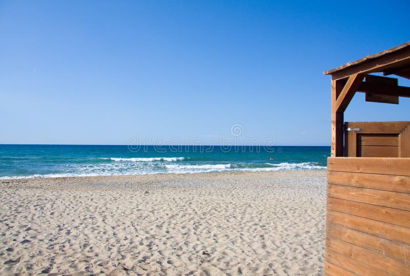 Wooden Cubicle Changing Rooms on Beach Stock Photo - Image of estonia ...