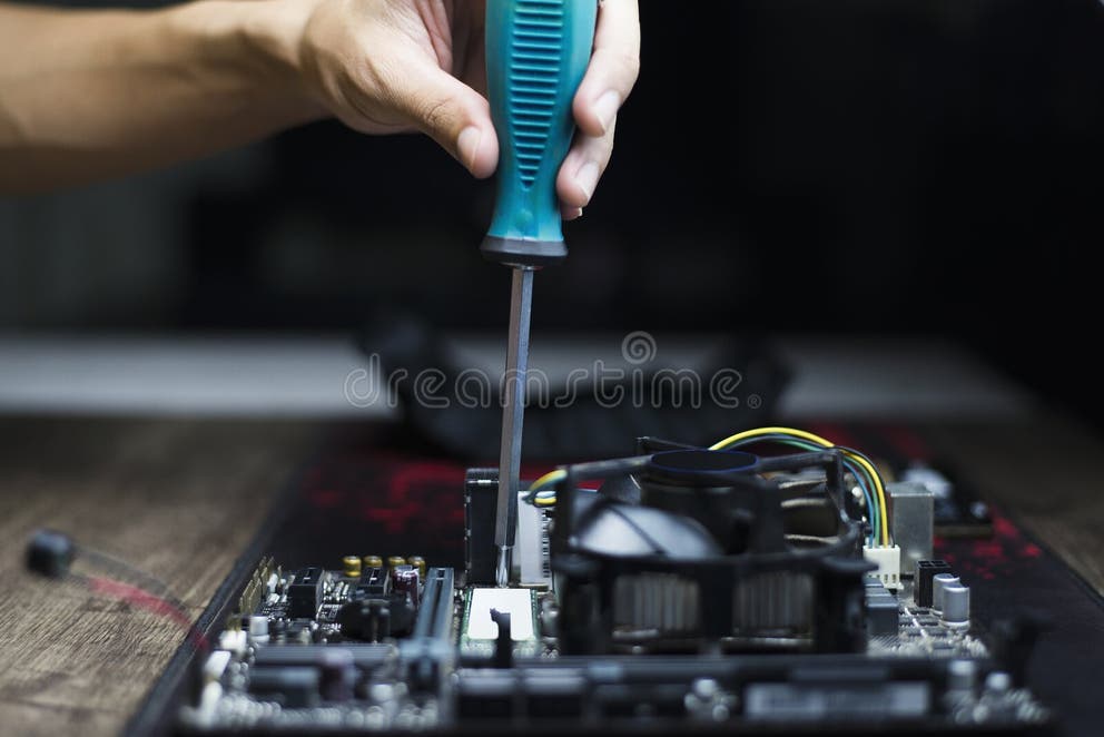Changing Devices To Increase Computer Performance Stock Image - Image ...