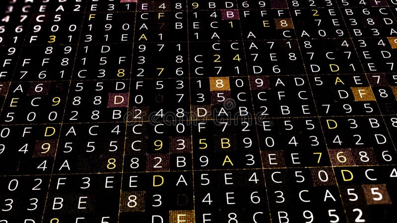 Changing Digital Code of Matrix. Animation. Background from Numerical Data of Computer System ...